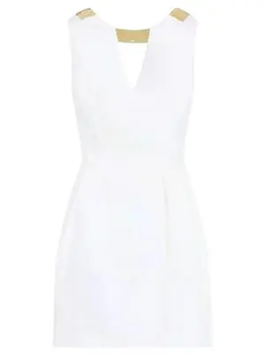 Elisabetta Franchi V-neck Mini Dress - White