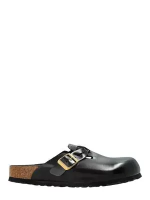 BIRKENSTOCK Boston Buckle Strap Mules - Black