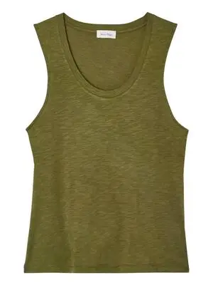 American Vintage U-neck Tank Top - Green
