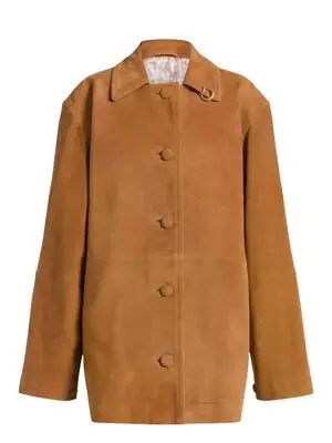 Alberta Ferretti Buttoned Goat Skin Jacket - Brown