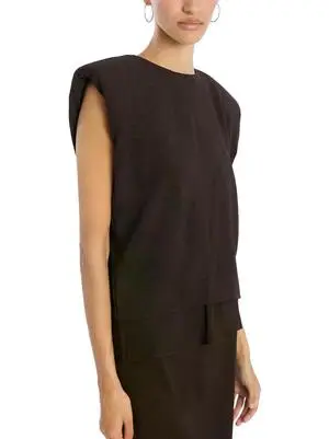 ROTATE BY BIRGER CHRISTENSEN Boxy Vest - Brown