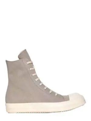 Rick Owens Laced High-top Sneakers - Grey