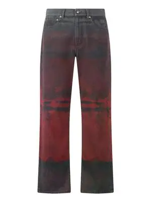 Roberto Cavalli Dyed-effect Mid-rise Jeans - Red