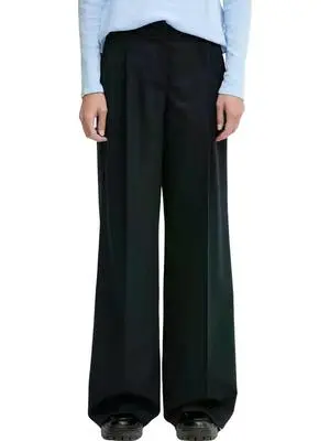Marc O'polo Pleated Wide-leg Trousers - Blue