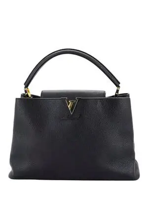 LOUIS VUITTON Capucines Gm Satchel - Black