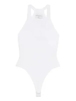 Brandon Maxwell Ribbed Bodysuit - White