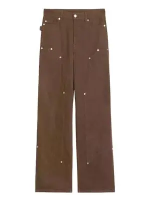 Zadig&Voltaire Perya Studded Cotton Trousers - Brown