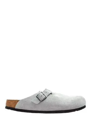 BIRKENSTOCK Boston Suede Clogs - Grey