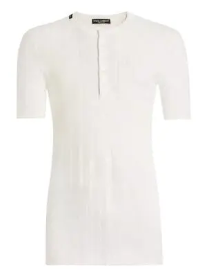 Dolce & Gabbana Serafino Cotton T-shirt - White