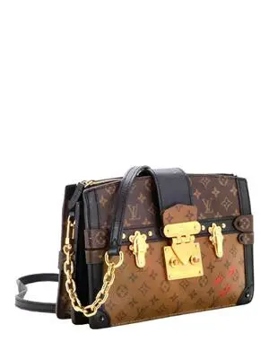 LOUIS VUITTON Trunk Reverse Monogram Canvas Clutch - Brown