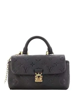 LOUIS VUITTON Madeleine Handbag Monogram Empreinte Leather Nano Satchel - Black