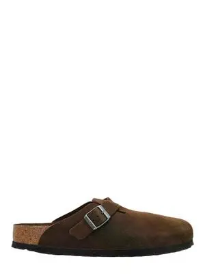 BIRKENSTOCK Boston Suede Clogs - Brown