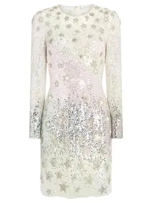 Jenny Packham Alexis Star Mini Dress - Silver