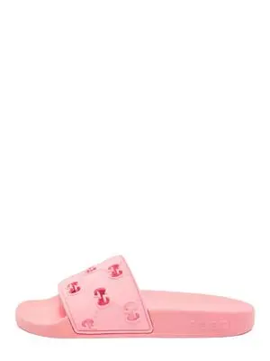 Gucci Gg Motif Slides - Pink