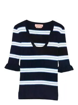 TWINSET Striped Top - Blue