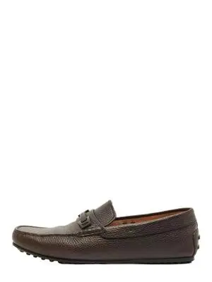 TOD'S Leather Bit Loafers - Brown