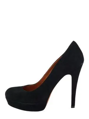 Gucci Suede Platform Stiletto Heel Pumps - Black