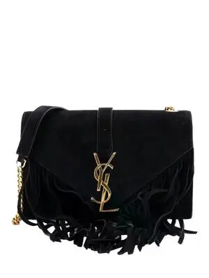 Saint Laurent Classic Monogram Fringe Small Crossbody Bag - Black