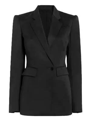 Another Tomorrow Single-breasted Jacket - Black