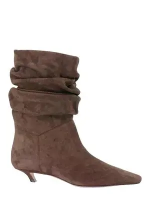 Amina Muaddi Jamie Boots - Brown