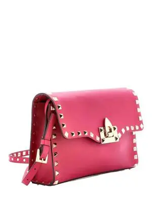 Valentino Garavani Rockstud Flip Lock Flap Bag - Purple