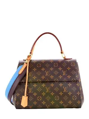 LOUIS VUITTON Cluny Top Handle Mm Monogram Canvas Shoulder Bag - Brown