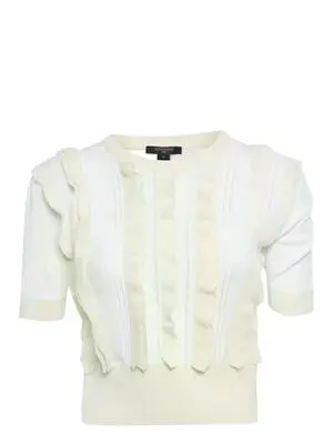 LOUIS VUITTON Ruffle-detailing Top - White