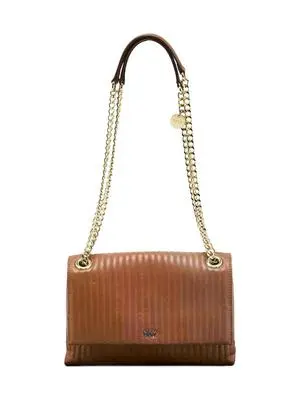 Dkny Quilted Chain Shoulder Bag - Brown