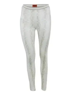 Missoni Patterned Rib-knit Trousers - White