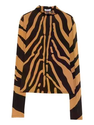 SALVATORE FERRAGAMO Zebra Print Top