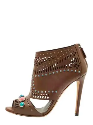 Gucci Lika Embellished Sandals - Brown