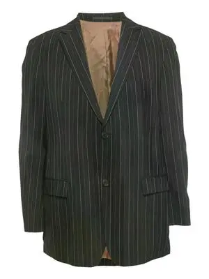 BOSS Pinstripe Single-breasted Blazer - Brown