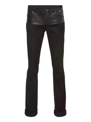Gucci Leather-trimmed Trousers - Black