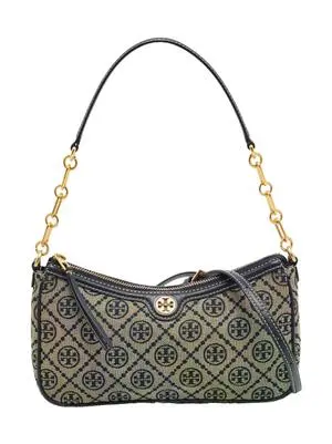 Tory Burch T Monogram Jacquard Shoulder Bag - Blue