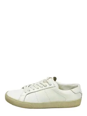 Saint Laurent Court Leather Sneakers - White