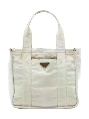 Prada 2013-2025 Canapa Tote Bag - White