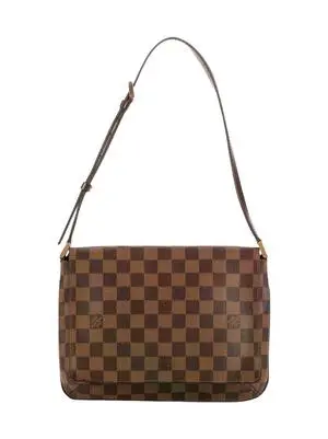 LOUIS VUITTON 2000 Musette Salsa Damier Ebene Adjustable-strap Shoulder Bag - Brown