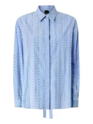 Pinko Striped Embellished Shirt - Blue