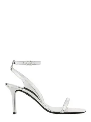 COURREGES 80mm Mirror-Effect Buckle Sandals