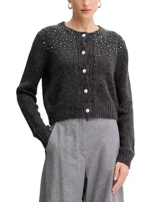 FRACOMINA Bead-embellished Cardigan - Grey