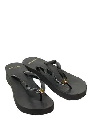Tory Burch Logo-detail Flip Flops - Black