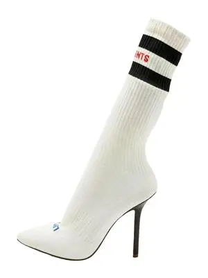 Vetements Pointed-toe Sock Boots - White