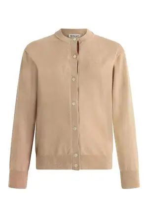 Bally Button Round-neck Cardigan - Neutrals