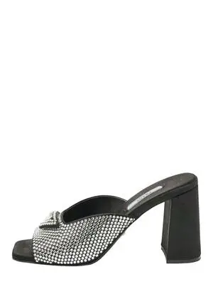Prada Crystal-embellished Sandals - Black