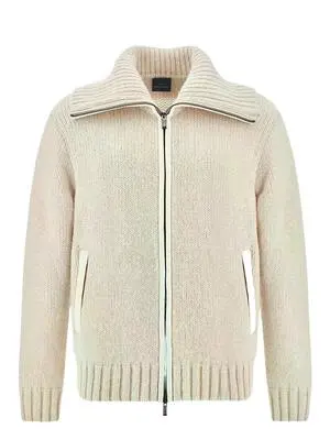 Paul & Shark High-neck Zip-up Cardigan - Neutrals