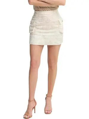 FRACOMINA Fringed-pocket Mini Skirt - Neutrals