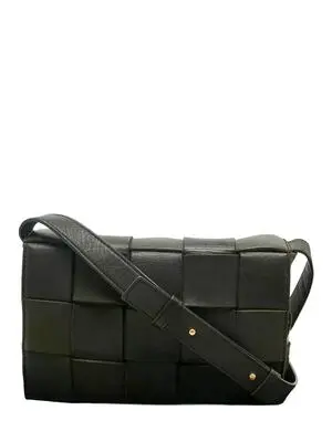 Bottega Veneta Cassette Woven-leather Shoulder Bag - Green