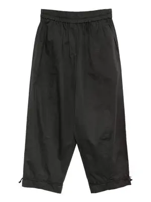 PSOPHIA Drawstring Hem Cropped Trousers - Black