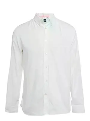 BOSS Cotton Button Shirt - White