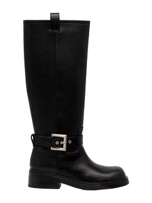Armani Exchange Buckle-detail Boots - Black